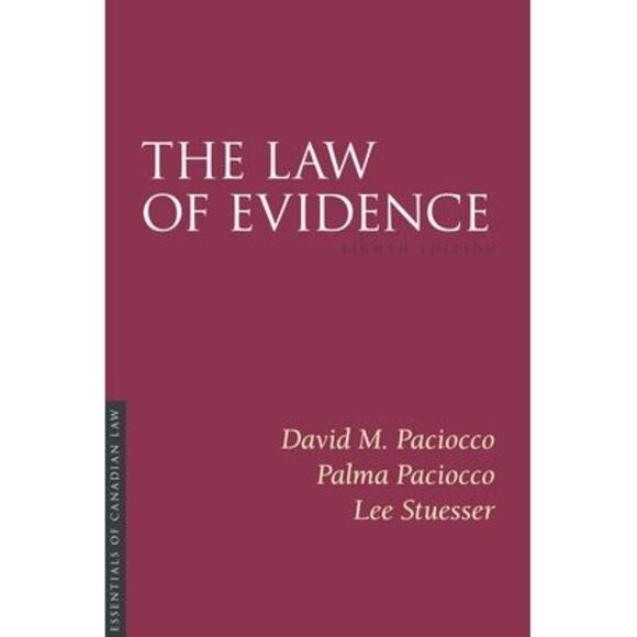 David Paciocco | Other | The Law Of Evidence 8e David Paciocco | Poshmark